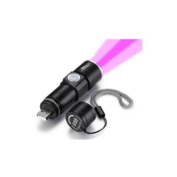 -/-/UV 395 usb flashlight・パッケージ個数:1・395nm ブラックライト懐中電灯ペット尿検出： 乾燥したペットの尿の汚れの提供された 395nm 波長の紫外線/ブラック ライトより容易な検出は、紫外線懐中電燈また骨...