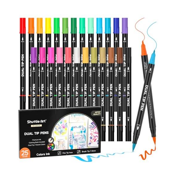 極細塗り絵1冊で25色。/1 Count (Pack of 25)/-・Color:塗り絵1冊で25色。・パッケージ個数:1・鮮やかな水彩ペンセット25色のツインマーカーペンセットです。発色がよく綺麗で、乾きも早く、サラサラ塗れて心地よい感...