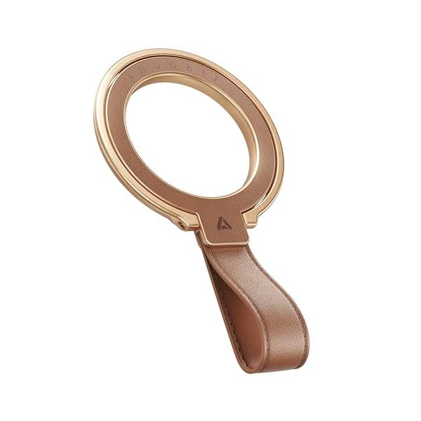 ブラウン/-/MagStand Pro-leather-Brown・Model:MagStand Pro-leather-Brown・??より快適な視野角・より快適な暮らし市販の小型スマホリングでは縦置きができなかったり、縦置きの角度が足り...