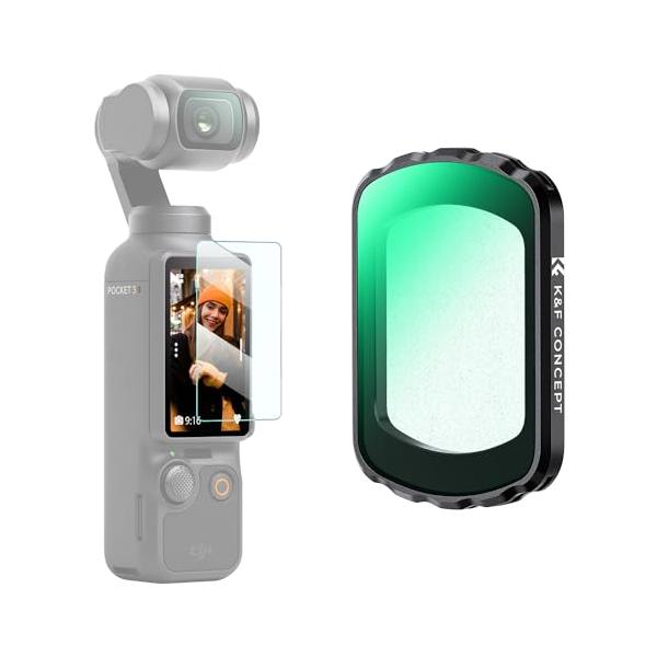 1/8ブラックミスト・Style:1/8ブラックミスト・パッケージ個数:1・磁気式で着脱が超簡単?磁力により脱着できるタイプなので、一般的なフィルターとは違い、K&amp;F Concept DJI OSMO Pocket 3用フィルターの...