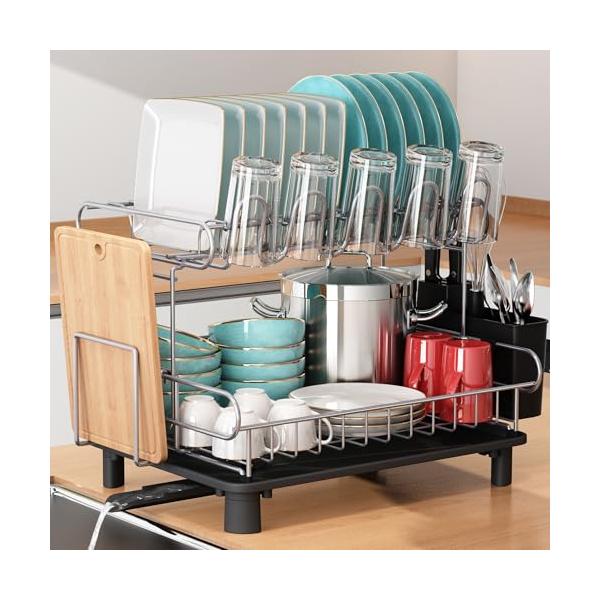 グレー/2段式 タイプA/-・Color:グレーSize:2段式 タイプA・商品仕様2段式食器 水切り / 材質:メタル+防錆コーティング / サイズ：長さ41.9*幅30.6*高さ32CM 重さ：約2kg。多様的な付属品：ボウルラック*2...