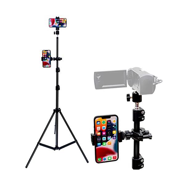 ブラック/210cm/-・Size:210cm・パッケージ個数:1・?スマホとビデオカメラ2台同時撮影もOK「スマホとビデオカメラの両方に大事なシーンを収めたい」「2台のスマホで同時に撮りたい」といったお悩みも大解決！マルチグリップホルダー...