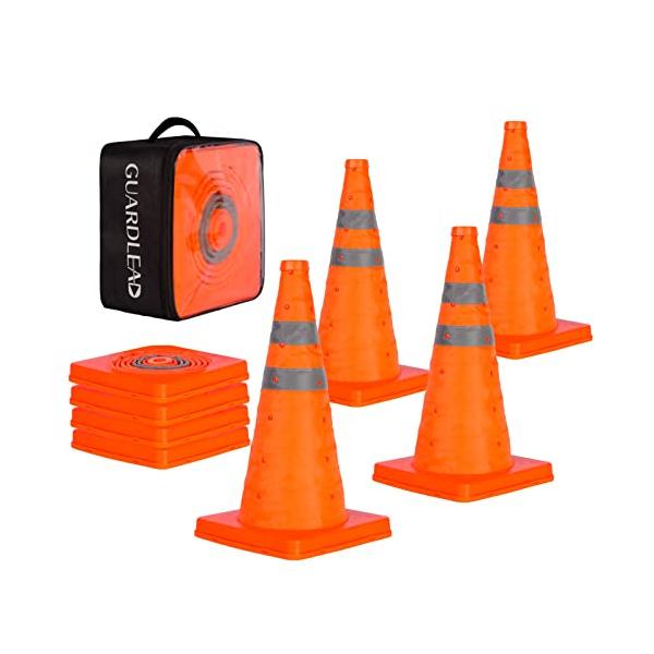 伸縮式オレンジ色/450mm/LZ01-45-4・NumberOfItems:4・?仕様◎[広げた状態] 幅：約24×24cm 高さ：45cm◎[畳んだ状態] 幅：約25×25cm 高さ：3cm◎重量：約460g（本体のみ）◎材質：オックス...