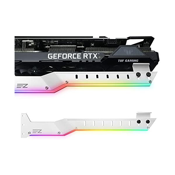 GPUホルダー白/ARGB GPUホルダー/JP-ARGB 309 GPU holder-W・Size:ARGB GPUホルダーColor:GPUホルダー白・パッケージ個数:1・GPUホルダーの細長く湾曲した形状の特別な設計は、最新の大型 ...