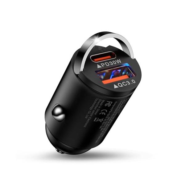 ブラック/-/-・Color:ブラック・急速充電〜様々なデバイスを（USB-A QCポート及びUSB-C PDポート）2ポートの組み合わせusb車充電器により、2台のスマートフォンを同時にフルスピード充電することができます。また、iSmar...