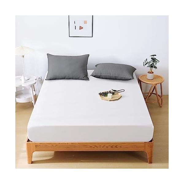 ホワイト/ワイドキング・200*200cm/-・Color:ホワイトSize:ワイドキング・200*200cm・商品仕様サイズ：ワイドキング・200×200cm 超長いマチ部分:約30cm(5-30cmほど厚いマットレスにも対応）素材：ポリ...