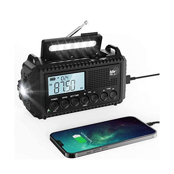 モダンブラック/小型/CR1009PRO・Color:ブラック・??大きなHD LCDディスプレイ  この天気ラジオには大きなHD LCDディスプレイ画面とデジタルチューニングがあります。バッテリー残量や現在のチューニング周波数を見ることが...