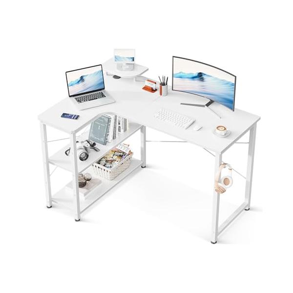 L字型ホワイト/110*80*74cm/B01XS01735JP・Size:110*80*74cmColor:ホワイト・商品仕様パソコンデスクとしてはもちろん、ゲーミングデスクとしても使用できるおしゃれなL字デスク。◆本体サイズ：約幅110...