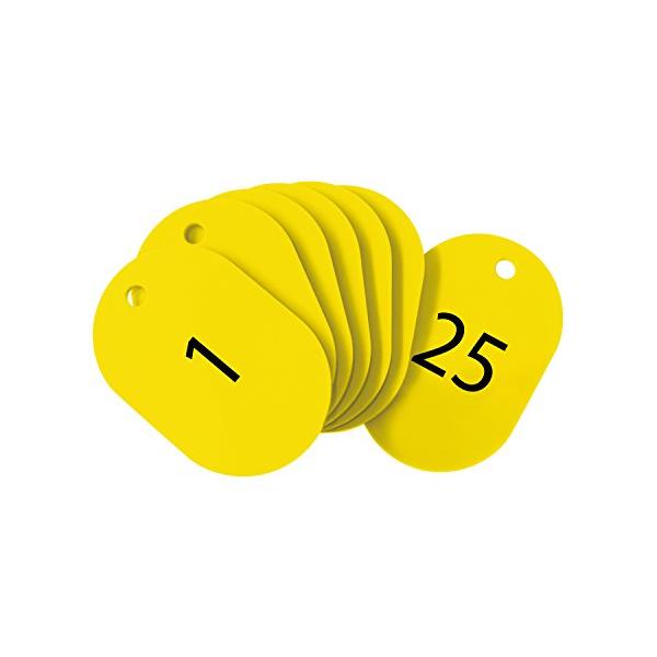 番号:1-25イエロー/小/BF-70-YE・Color:イエローSize:小Style:番号:1-25・パッケージ個数:1・使い勝手の良い定番の小判型番号札・荷物のお預かりや順番待ちの整理券として使用できます。・サイズW31×D46×H2...