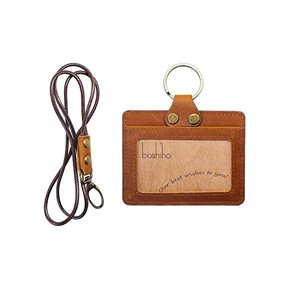 ライト ブラウン-横/-/-・Color:ライト ブラウン-横・サイズ：10×7.5×0.5CM 　ストラップ 全長：48CM(取り外し可)・上質な天然本革でできており、手触りと耐久性に優れています。・クリアポケットとフリーポケット構成され...