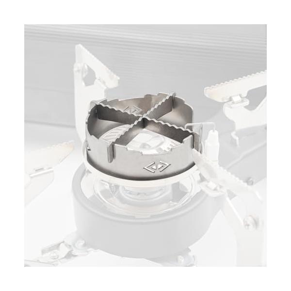 ??FW-FS01対応チタン風防をFW-FS01の燃焼部に固定することで風よけになります。火力の周りを囲むことによる燃焼効率が向上するため、火を安定させることができ、燃料の節約にもなります。・??小さいクッカーも使える「フォールディングキャ...