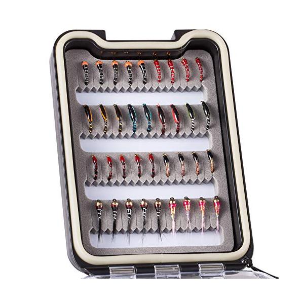 防水フライボックスセットE: 36本 (防水フライボックス)/36本/-・Color:セットE: 36本 (防水フライボックス)・BASSDASH フライセット E・36本セット完成フライ・毛ばりサイズ：#12  #14  #16・全10種...