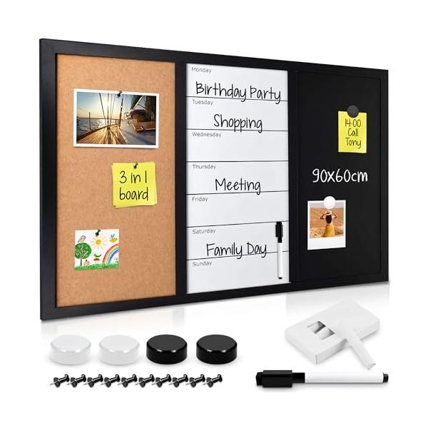 月プランナー - 黒板 - ピンボード/90x60 cm/47164.01.3_m002028・Size:90x60 cmColor:月プランナー - 黒板 - ピンボード・パッケージ個数:1・多機能メモボード: ホワイトボード カレンダー...