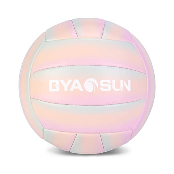 粉/-/-・Color:粉・5号バレーボール・製品仕様5号バレーボール、直径：約20.8CM、材質：PU革。用途：スキルトレーニング、レクレーション、バレー練習用、ビーチなど。※バレーボールは空気抜きの状態で配送いたします（空気入れポンプは...