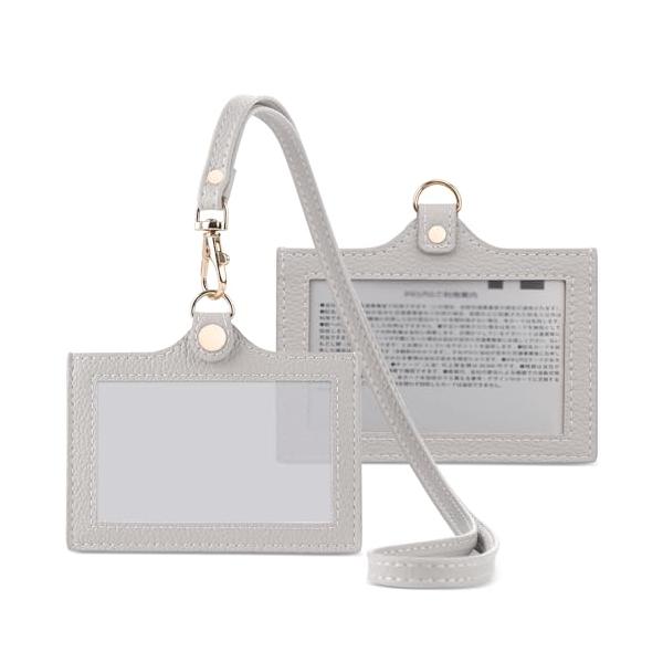 グレー/-/-・Color:グレー・ネーム ホルダー:ソフトな手触りのIDカードホルダーです。手触りが柔らかくて、傷がつきにくいから耐久性に優れています。シンプルながらもビジネスシーンで大活躍する横型IDホルダー・社員証ケース傷の付きにくい...