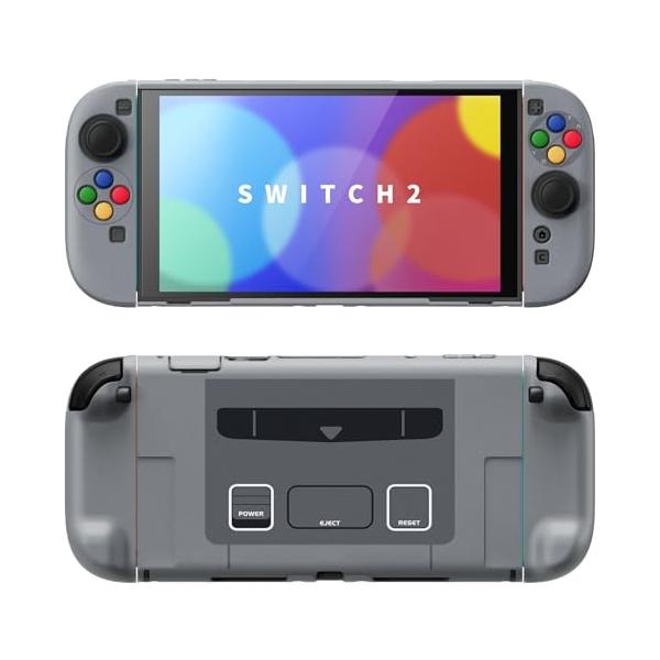 グレー/コンパクト/Nintendo Switch 2・パッケージ個数:1・Switch2専用設計：Nintendo Switch 2にぴったりフィットする専用設計。シェルを取り替えることなく、テーマに沿った保護とスタイルを実現。ボタンカバ...