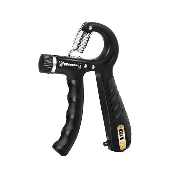 握力トレーニング ・指エクササイズ ・前腕筋力強化ブラック/-/-・強化版握力トレーナー : 10〜100kgの幅広い負荷調整がなアップグレード版。初心者から上級者まで、全レベルのユーザーに最適なトレーニングを提供し、効果的に握力を強化しま...