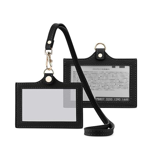 ブラック/-/-・Color:ブラック・ネーム ホルダー:ソフトな手触りのIDカードホルダーです。手触りが柔らかくて、傷がつきにくいから耐久性に優れています。シンプルながらもビジネスシーンで大活躍する横型IDホルダー・社員証ケース傷の付きに...