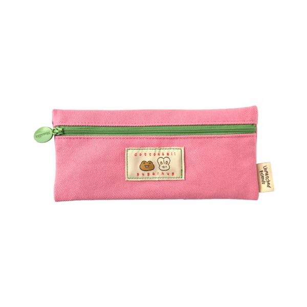 Simple colorUnmatched friends Pen case pink/-/pen case・Color:Unmatched friends Pen case pink・サイドには「マッチングしない友達」のロゴがあり、より高...