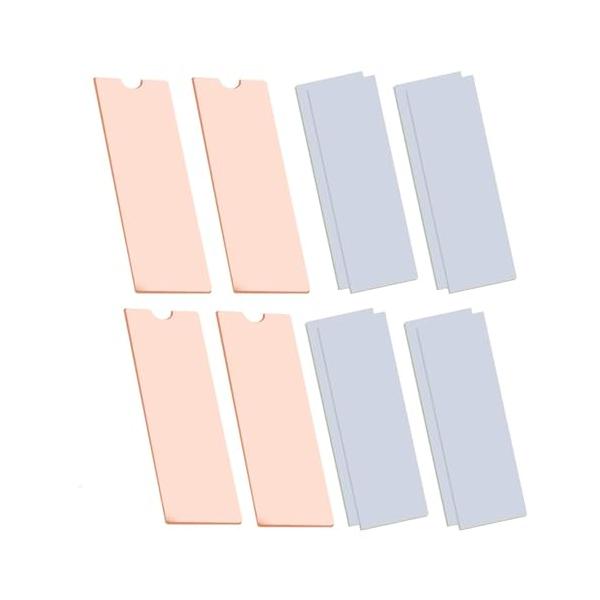 4-パック/-/772201・Color:4-パック・ノートパソコンメモリ NVMe SSD m.2 2280 銅ヒートシンクキット。・[本体材質:銅] 熱伝導率:401W/mK;寸法:77mmx22mmx1mm/3.03フィートx0.86...