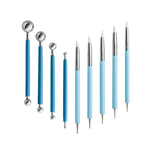 1.パッケージ内容：シリコン筆*5本+細工棒*4本。9本セット、18タイプ。・2.軽量で持ちやすく、操作も簡単です。両面設計により、作業効率が大幅に向上します。細かい部分も簡単に取り扱えるので、コーナーまで綺麗に仕上げることができますよ。・...