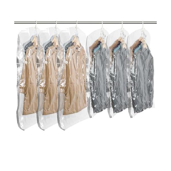 -/6枚入/-・Size:6枚入・収納に大活躍:サイズ: 105 x 70cm(3枚)、135×70cm(3枚)。吊り下げ圧縮袋はオーバーコート、ジャケット、洋服など簡単に収め、収納スペースを省き、クロゼットの衣類をコンパクトに収納できます...