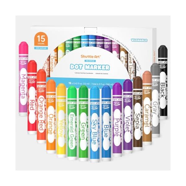 水性15色/-/SADM-S14/15・Color:15色・パッケージ個数:1・セット内容日常によく使われている15色で組み合わせたドットマーカーペンセットです。インクの発色は鮮やかで書き心地もよいです。より細いペンの軸で小さい手も簡単に馴...