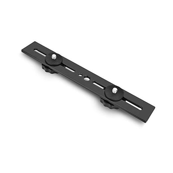 ブラック/20cm 二台取り付け/1 Pack・Size:20cm 二台取り付け・パッケージ個数:1・マルチな設備に設置一字型のカメラプレートは、カメラとフラッシュ（あるいは他種類の撮影機材）を同時固定させ、方向も自在に調整でき、様々な撮影...