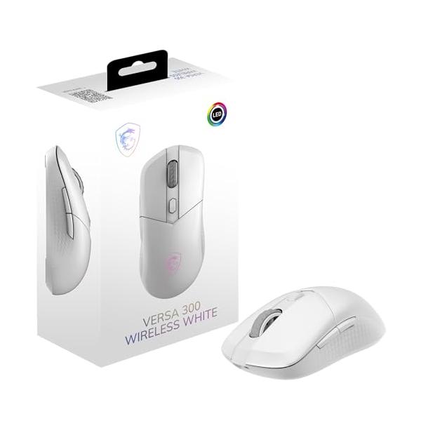 60g/無線有線対応ホワイト/-/VERSA 300 W WHITE・Color:ホワイトStyle:60g/無線有線対応・パッケージ個数:1・PixArt PAW3104DB光学センサーを搭載し、最大8000DPIと1000Hzのポーリン...