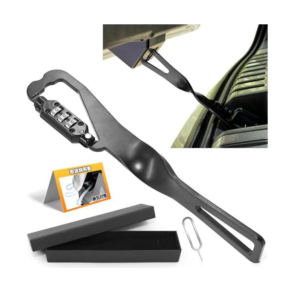 ブラック/-/-・鍵付一体型で超便利2025年最新304ステンレス製ドアストッパー。鍵付一体型で1000通りの暗証番号設定。工具不要で簡単取り付け、収納ボックス付属で持ち運びラクラク。車中泊やキャンピングカー用品にも最適。車内を快適にカスタ...