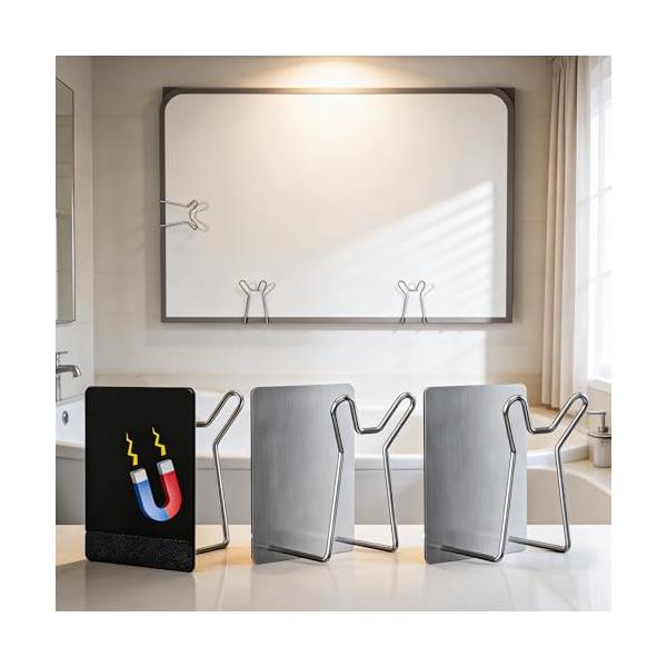 バスルームsliver/Ｌ/JP-RCY-2040・パッケージ個数:1・錆びにくいスチール製バスタブカバーフック高品質のスチール製で、表面はクロムメッキと粉体塗装の二重処理が施されており、錆びにくく変形しにくく、頑丈で耐久性に優れています。...