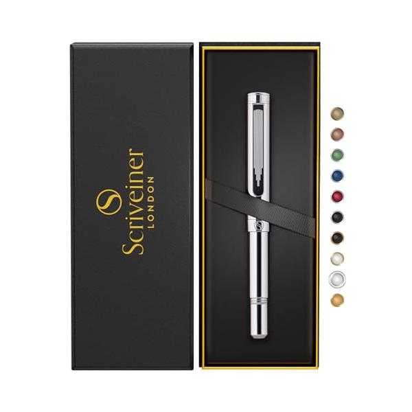 シルバーとクローム/-/-・Color:シルバーとクローム・★ 最高級で便利なポケットペン -重厚感のあるペンは高級感があります。キャップの両端をしっかりとネジ止めできるよう、精密に設計されています。キャップを閉じた状態では、ポケットにすっ...