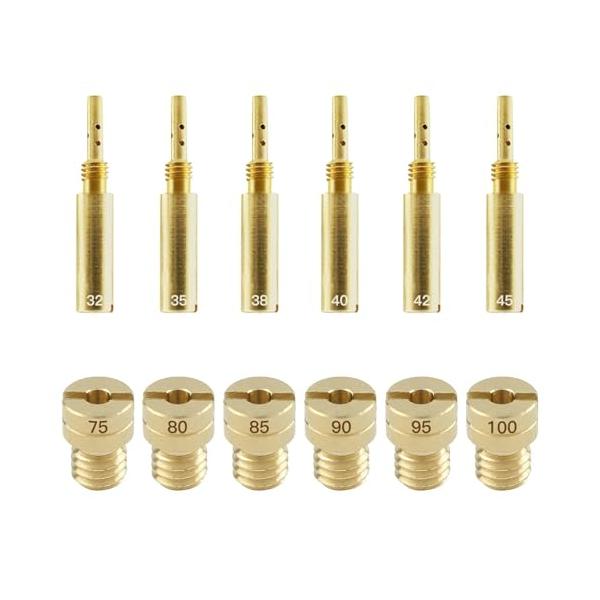 -/12pcs#85-#100+#32-#45-C/-・Size:12pcs#85-#100+#32-#45-C・パッケージ個数:1・ジェットサイズメインジェット ケーヒン 丸型/小 直径5mm×高さ6.7mm。パイロットジェット（ケーヒン...