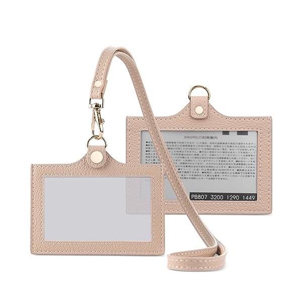 ピンク/-/-・Color:ピンク・ネーム ホルダー:ソフトな手触りのIDカードホルダーです。手触りが柔らかくて、傷がつきにくいから耐久性に優れています。シンプルながらもビジネスシーンで大活躍する横型IDホルダー・社員証ケース傷の付きにくい...