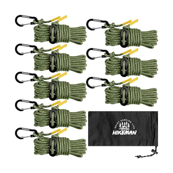 反射 頑丈ブラック、アーミーグリーン、ホワイト、カーキ色/直径4ｍｍ/アーミーグリーン8個入り・Model:アーミーグリーン8個入りSize:直径4ｍｍ・高耐荷重を誇る100%ナイロン製：◎外皮と内芯は100％のナイロン素材を採用、7本内芯...