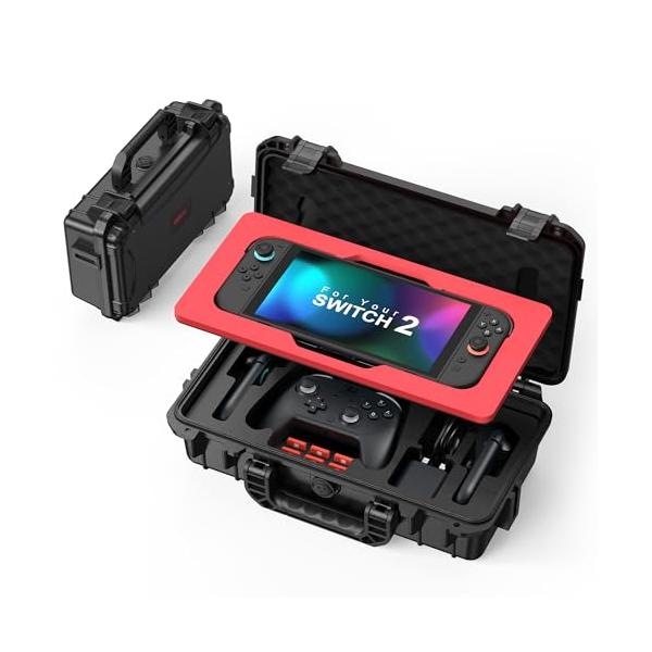 Switch 2 ケース黒/S/NSC03・Size:S・パッケージ個数:1・Switch 2専用設計： このSwitch 2オールインボックスは、2025年発売のSwitch 2のために特別に設計された収納バッグです。Switch 2キャ...
