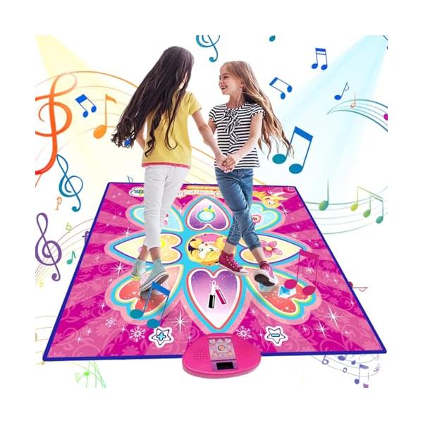 7つ多機能ダンスマット：このダンスマットおもちゃには、7つのゲームモード、3つの難易度レベル（簡単、中級、難しい）、3個のレベルが内蔵されています。3曲の音楽を内蔵。簡単なものから難しいものまで、さまざまな年齢の子供たちのニーズに合わせて徐...