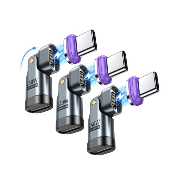 グレー 3pcs/3 パック/-・Size:3 パック・パッケージ個数:1・ご注意(1)この製品は充電ケーブルで専用です。(2)この製品はビデオ出力できません、データ転送がUSB2.0のみサポートします。(3)この製品はUSBハブ、HDMI...