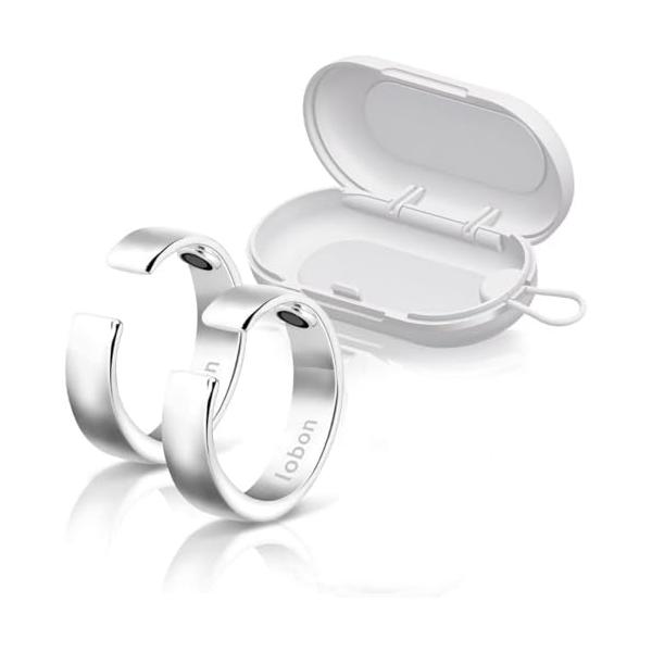 シルバー/L(19mm-22mm）/-・Size:L(19mm-22mm）・?「いびき」でお悩みのあなたに！指輪をはめるだけで「いびき」をストップ！ 「ツボ刺激」を応用した「快眠リング」2個セット。両手の小指にはめることで更に効果がアップし...