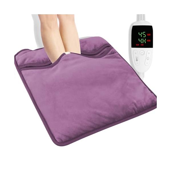 プラム/-/-・Color:プラム・???? 2025新登場！8段階温度調節・6段階タイマー設定BILIWALの足温器をは過熱保護機能付きの新型炭素繊維発熱芯を採用しており、8段階の温度調節と6段階タイマー調節機能付き、20秒で素早く加熱、...