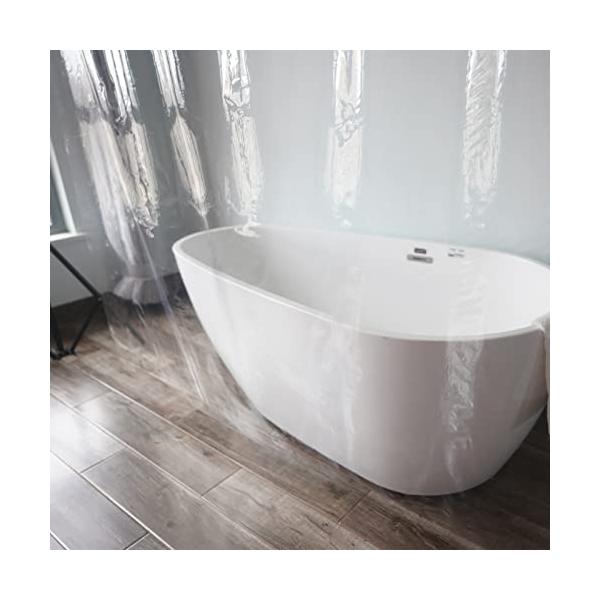 カジュアル透明/丈150 cm x 幅90 cm (1枚組)/-・Color:透明Size:丈150 cm x 幅90 cm (1枚組)・サイズ：横90*丈150cm　素材：PEVA素材（PVC素材より環境にやさしい。エコ素材）　カーテンリ...