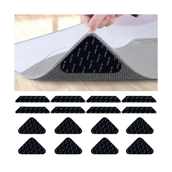 ホワイト/5グラムに相当する中国の重量単位/VE113・三角形8枚＋台形8枚 三角形*8枚＋台形*8枚の16枚セットなので、小さなラグから大きなラグやカーペットまで対応できます。用途に応じて、ハサミで簡単にお好きな形や大きさにカットできます...