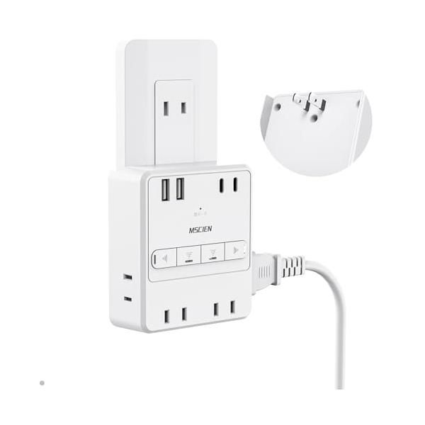 「壁コンセントに合わせる」本製品の電源タップは壁面コンセント専用設計です。ユニークなコンセントカバー形状により、壁面コンセントを覆い、邪魔にならずに美観と機能性を統一しています。ご購入前には、必ず本製品と壁面コンセントのサイズを確認してくだ...