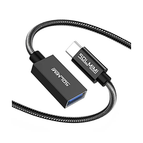 マットブラック/20cm/US7・Size:20cm・パッケージ個数:1・『OTG オーディオ/データ転送』Type C-USB 3.0変換ケーブルはUSB-Cポートを持ちのスマホ/パソコン/PCなどデバイスと外付けHDD/USBメモリ/無...