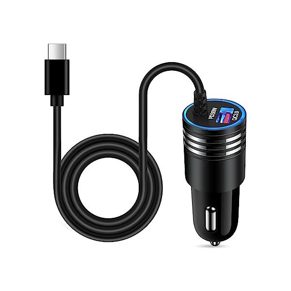 2ポートブラック/2ポート/-・PD&amp;QC2ポート同時急速充電 USB-Aポート(QC3.0対応)とUSB Cポート(PD3.0対応)を備えたシガーソケットは、2ポート合計最大48Wでのフルスピード充電がです。QC3.0規格(18W...