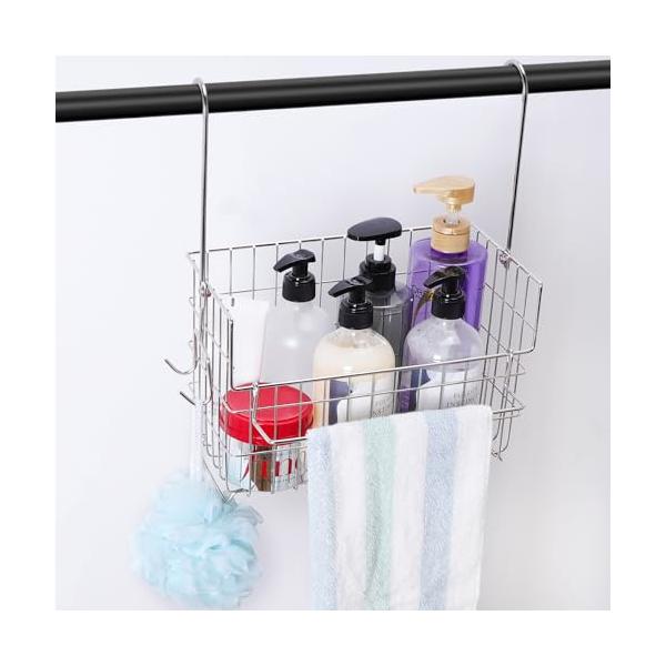 -/Large/-・Size:Large・吊るして清潔に収納：ランドリーパイプに引っ掛けて、バス/掃除用品を浮かせて収納。浮かせるから置面が少なく風通し、水切れがよいので、ぬめりにくくお手入れ簡単。省スペースに収納が作れて、床掃除もしやすい...