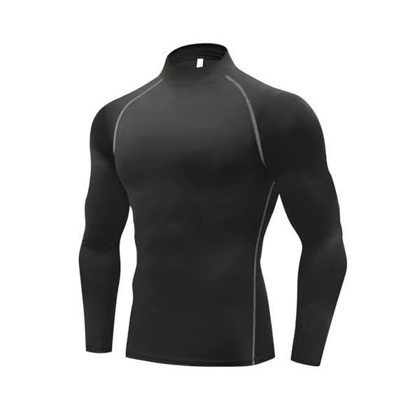 スポーツハイネック-003236ブラック-グレー/L/-・Size:LColor:ハイネック-003236ブラック-グレー・通気速乾：通気性が良く、抜群な速乾性という特徴で、水や汗などの冷却による体の冷えを軽減し、激しい運動の後もさらっとし...