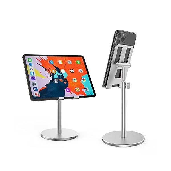縦置きシルバー/-/-・Color:シルバー・材質：アルミニウム合金、シリコンゴム・メリット：抜群な安定性耐久性：スマホスタンドには、固体アルミ合金シャーシと耐久性の高いアルミチューブがついています。台座底部、置き場にはシリコンが付いて滑り...