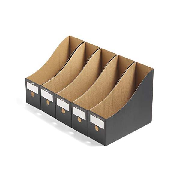 ファイルボックス黒/-/-・Color:黒・パッケージ個数:5・素材：板紙(アメリカ輸入品) 普段の包装用素材と違って、より大きい密度、摩損・耐久性があり、より?やかな色沢、長時間で使用でも変形しません。・サイズ：高さ22.5cmx奥行9c...