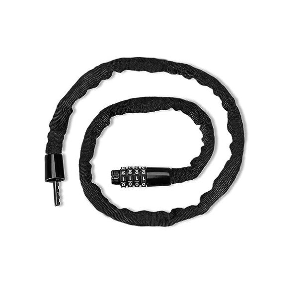 ブラック/φ直径4mm/SUO-01・Size:φ直径4mm・??頑丈の素材・耐久性が強いチェーンの内部は4mm仕様の高い強度のスチールを採用して、外表は強靭性のナイロンを包んでいます、耐摩耗性が優れます。ABS製ダイヤルと亜鉛合金製ロック...